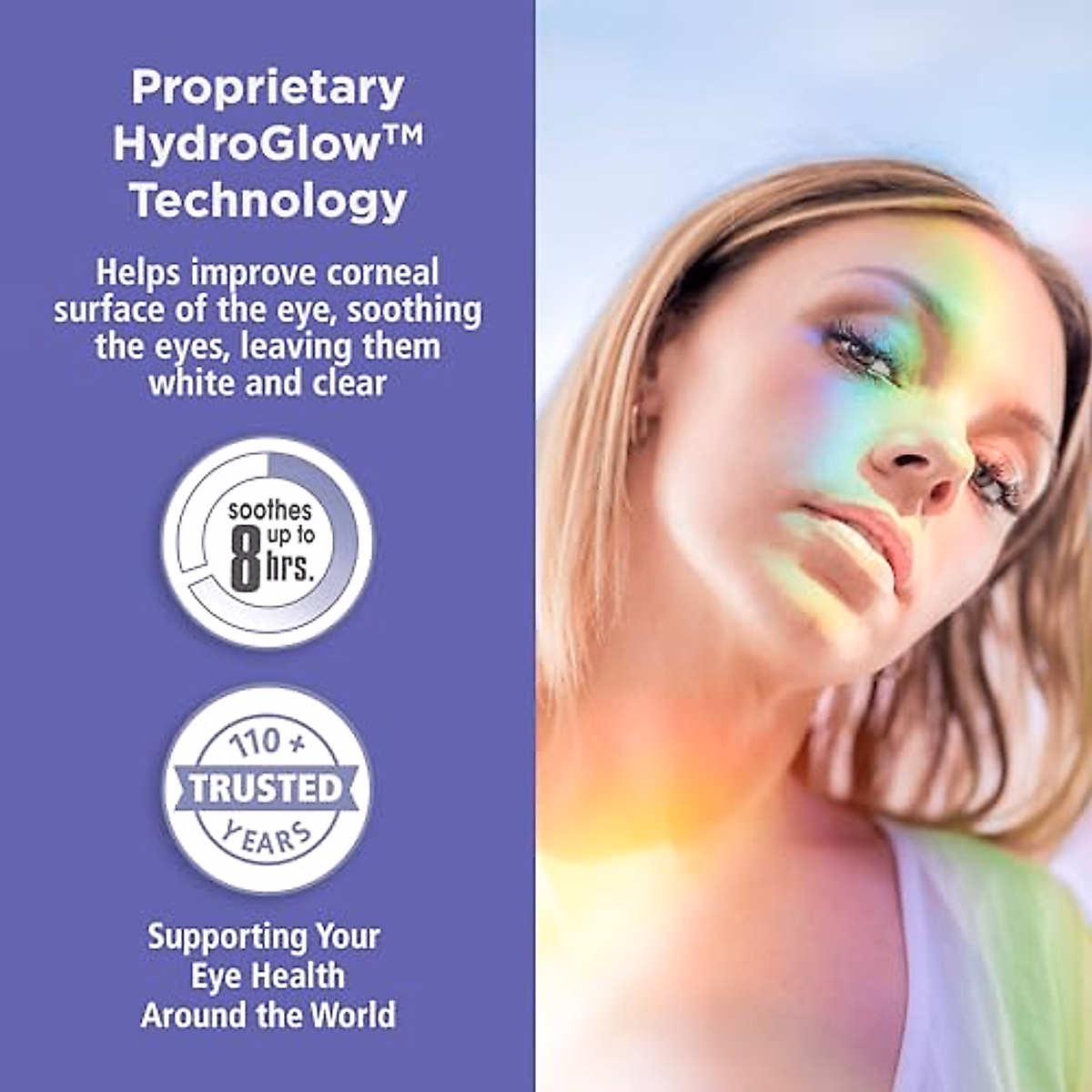 Rohto Optic Glow Redness Reliever, Whitening, Lubricant Eye Drops, 0.4 fl oz Bottle