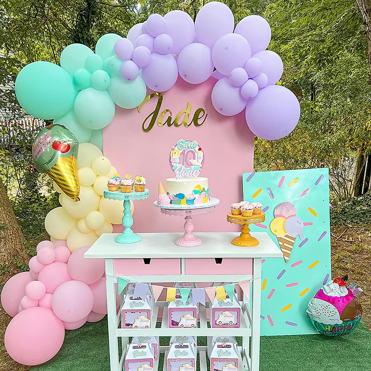 PatiCool Light Purple Balloons - 12 inch 100pcs Latex - Round Pastel Purple Birthday Balloons with 2 Ribbons, Lilac Lavender Balloons for Birthday Party, Wedding, Anniversary, Baby Shower Decorations