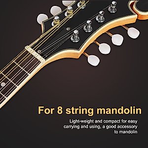 Alomejor Mandolin String Nut Bone Mandolin Bridge Saddle and Nut Instrument Replacement Accessories for 8 String Mandolin