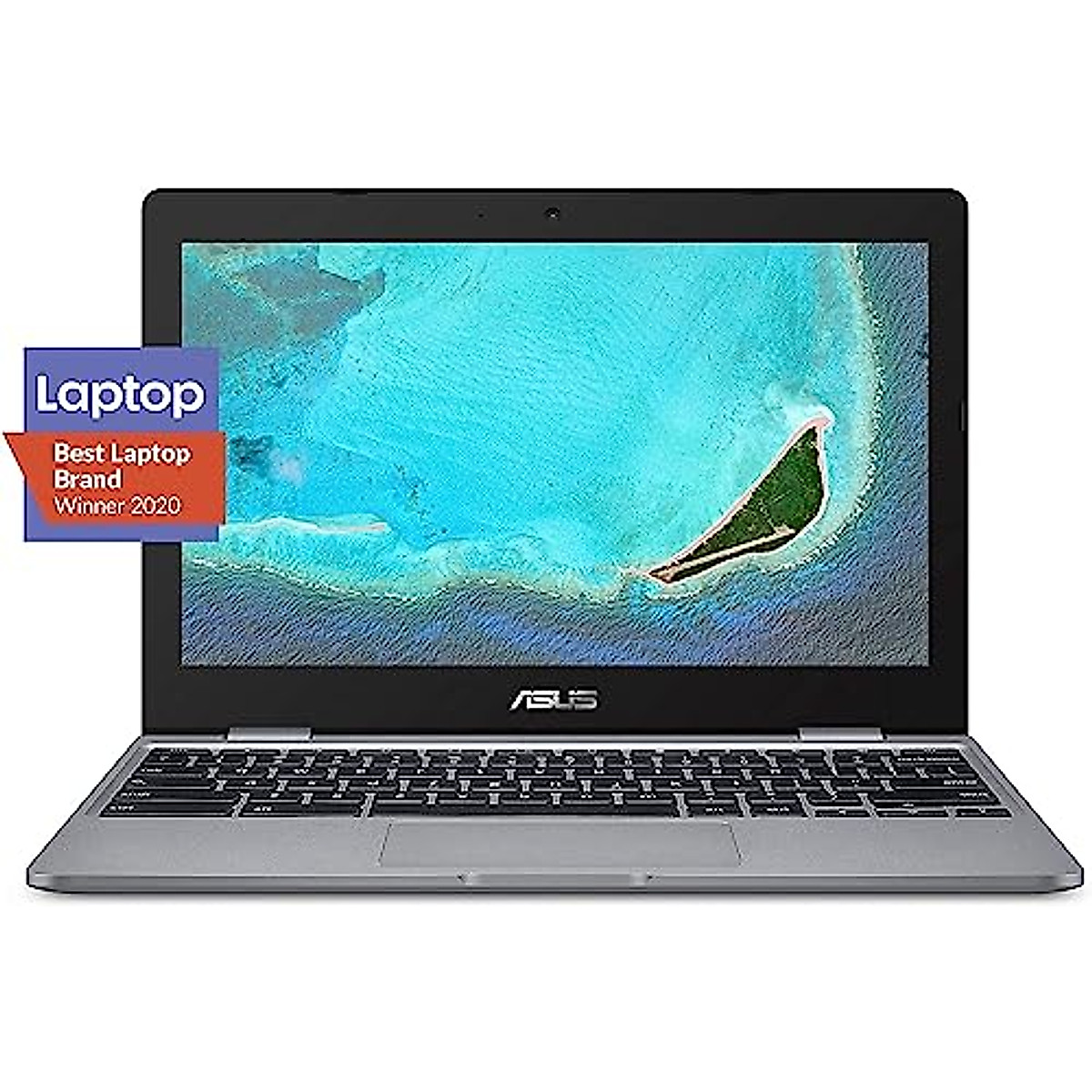 Asus C223 11.6/'' HD Chromebook Laptop, Intel Celeron N3350 Processor, 4GB RAM, 32GB eMMC Flash Memory, Intel HD Graphics, HD Webcam, Stereo Speakers, Chrome OS, Gray, (renewed)
