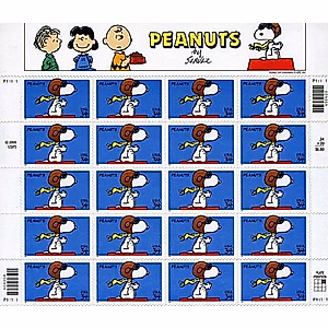 Snoopy Peanuts Sheet of Twenty 34 Cent Stamps Scott 3507 By USPS