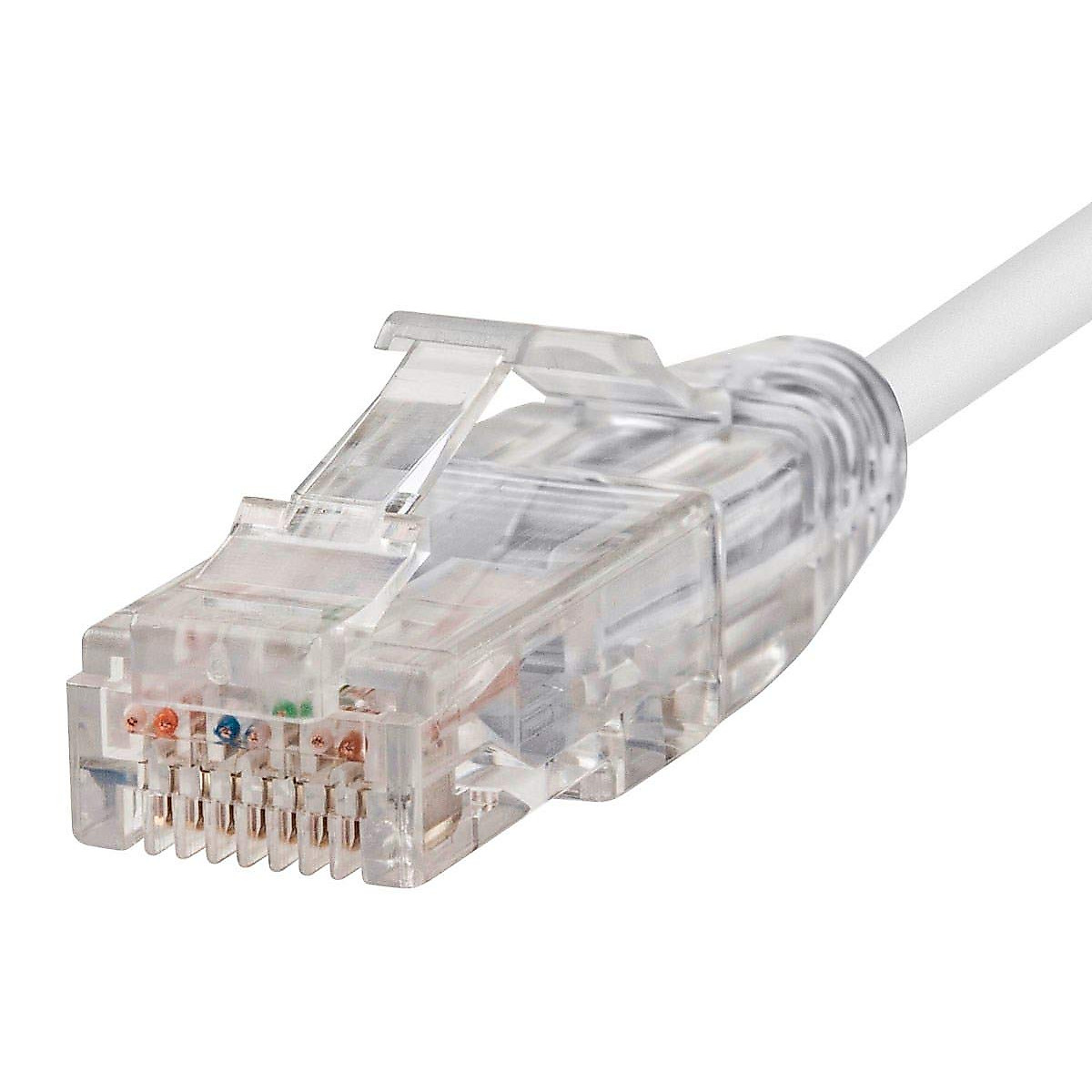 Monoprice Cat6 20ft White Component Level Patch Cable UTP 28AWG 550MHz Pure Bare Copper Snagless RJ45 SlimRun Series Ethernet Cable