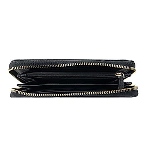 Kate Spade New York Ella Pebbled Leather Large Continental Wallet (Black)