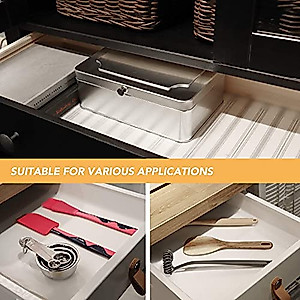 ANMIREKEN Refrigerator Liners, 12Inches x 20FT Non Adhesive EVA Kitchen Shelf Liner, Washable Oil-Proof Durable, Fridge Table Place Mats for Cabinet, Drawer Liner