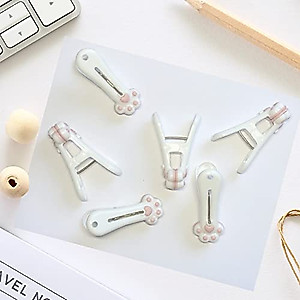 Plastic Clothespins Laundry Clothes Pins-24 Pack, Traceless Clothes Pegs, Bag Clips, Food Package Clip, with Cute Cat Claw Pattern