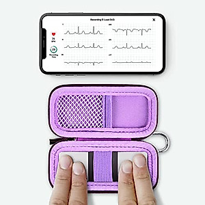 Heart Monitor Case Compatible with AliveCor for Kardia Mobile ECG/for KardiaMobile 6L for Apple and Android Device - CASE ONLY(Purple)