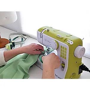 Bruxel Linda Portable Sewing Machine | Easy-To-Use Beginners Sewing Machine with 12-Stitches |Foot Pedal Included | Sewing Machine Accessories Green