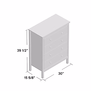 From the Tree Furniture Solid Wood Bedroom Chest with 4 Deep Storage Drawers (Unfinished)