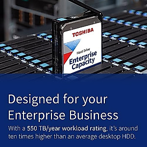Toshiba 6TB Enterprise SATA Hard Drive - 7200 RPM, 128MB Cache, 6 Gb/s Transfer Rate for Business and Personal Use