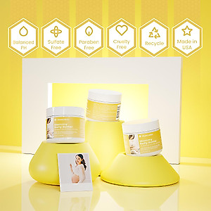 Honeyskin Belly Butter for Pregnant Women - Skin Repair & Deep Stretch Mark Removal - Massage Cream Hydro Boost Moisturizer with Shea Butter Oil - Pregnancy Stretch Mark Prevention & Treatment (4oz)