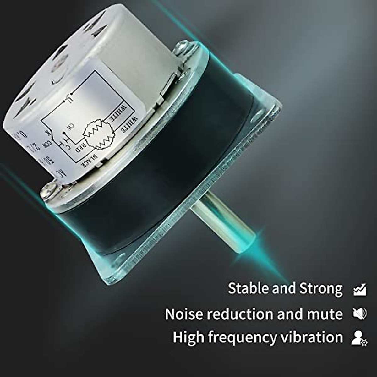 812-4421 Auger Feed Motor Replacement for Quadra-Fire Part 812-4421 & 812-4420，2.4RPM 120V Auger Feed Motor Fits for Heatilator CAB50 PS35 PS50 7000-500 PH，High Quality and More Robust