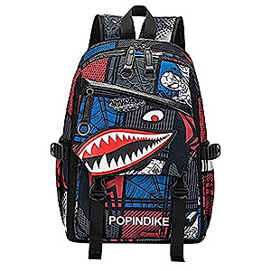 Hymfgdg Shark Backpacks for Teen Laptop Backpack for School Waterproof Travel Backpack with Adjustable Strap (16Inches)