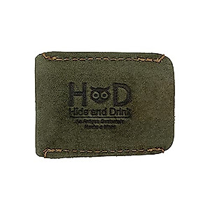 Hide & Drink, Leather Double Edge Safety Razor Head Protective Sheath, Shaving Travel Cover Handmade (Peat Moss)