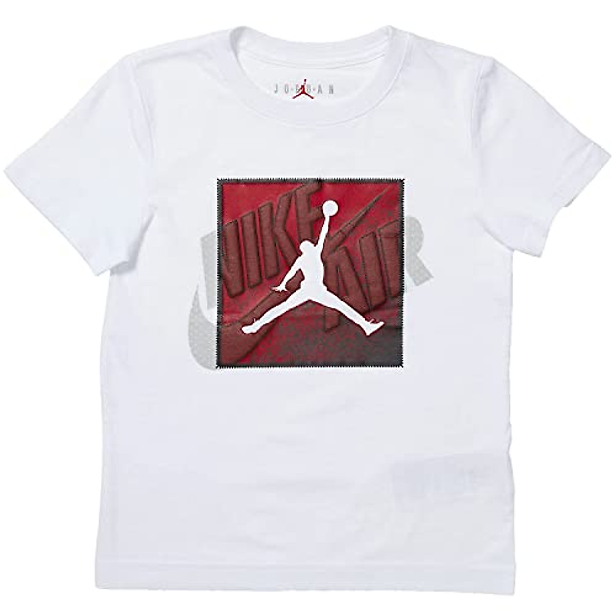 Jordan Boy's Patch Over Tee (Little Kids) White 6 (Little Kid)