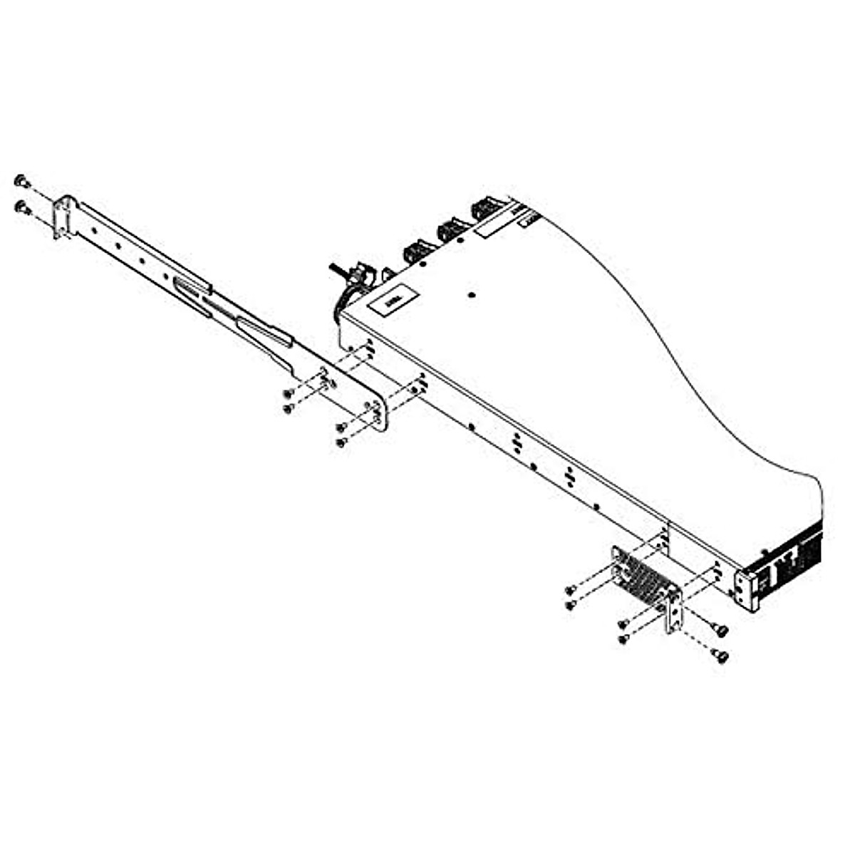 RW RoutersWholesale - Mounting Kit Compatible with Cisco Catalyst 3650 & 9300 Switches / 4PT-KIT-T1=