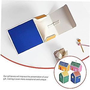 ULTECHNOVO 32 Pcs Candy Cookie Box Christmas Gift Bags Candy Holder Sugar Cookies Small Packaging Supplies Candy Container Handheld Present Bags Gift Packing Cases Paper Biscuit Multifunction