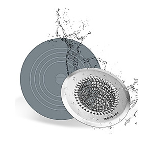 Kitchen Sink Drain Strainer, Flexible Sink Strainer with Stopper, 304 Stainless Steel Anti-Rust Mesh Sink Strainer, Wokdada Revolutionary Clog-Free Food Catcher for Garbage Disposal