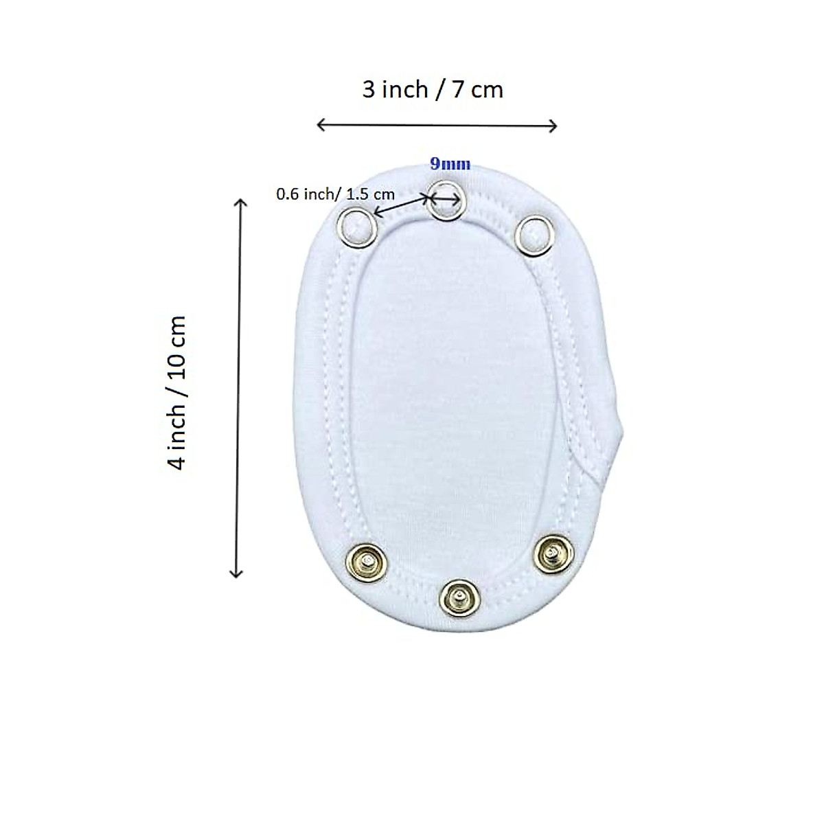 Matissa Baby Bodysuit/Onesie Extenders (Pack of 3 White)