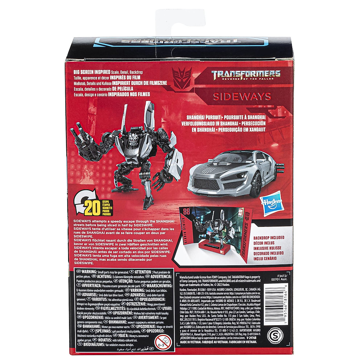 Transformers Toys Studio Series 88 Deluxe Class Revenge of The Fallen Sideways Action Figure - Ages 8 and Up, 4.5-inch