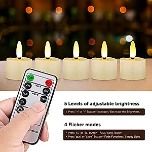 12 PCS Rechargeable Flameless Tea Lights Candles Flickering with Remote Timer and 2 USB Charging Cables, 3D Wick Battery Operated Led Decorative Candle Lights for Home, Halloween, Christmas Decor