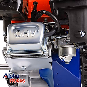 AlphaWorks Gas Engine 7HP Motor Horizontal 4 Stroke OHV Recoil Start 3600RPM 8.85Ft-Lbs/12Nm Torque 3/4"x2.43” Shaft 3/16" Keyway 5/16”-24 UNF End Tapped Go Kart Log Splitter EPA/CARB Certified