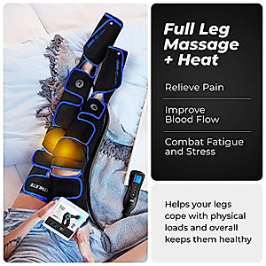 REATHLETE Leg Massager, Air Compression for Circulation Calf Feet Thigh Massage, Muscle Pain Relief, Sequential Boots Device with Handheld Controller with Knee Heat Function