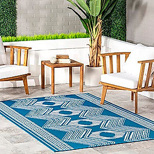 nuLOOM Ranya Tribal Indoor/Outdoor Area Rug, 8' x 10', Teal