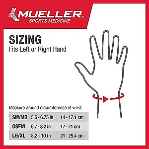 Mueller Sports Medicine Arthritis Compression Glove, Hand and Wrist Support, Fits Right or Left Hand, for Men and Women, Black, S/M
