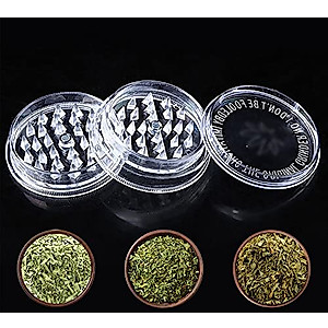 3 Pack Herb Grinder For Manual, 2.5in Small Spice Grinder With Storage, Portable And Disposable Plastic Herb Grinder, Clear