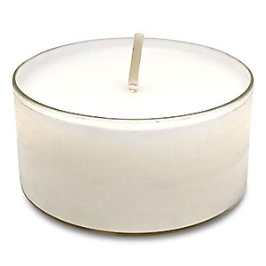 Hyoola Pure Jumbo Tealight Candles - 100% Natural Candles Non Toxic - 10 Hour XL Vegan Tea Lights Candles in Clear Cup - 8 Pack