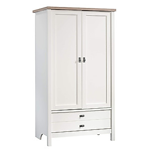 Sauder Cottage Road Armoire, Soft White Finish