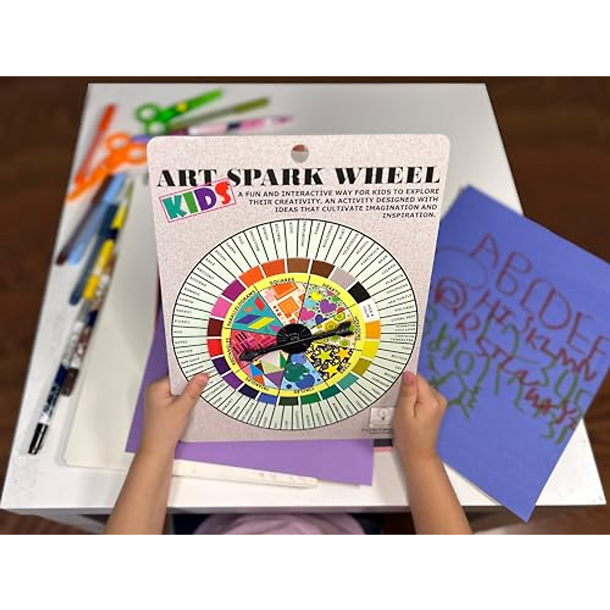 Art Spark Wheel for Kids | Interactive Art Activity to Inspire Creativity | Educational Drawing & Painting Toy | Ages 5+ | Fun Arts & Crafts for Classroom | Perfect for Teachers, Parents, & Artists