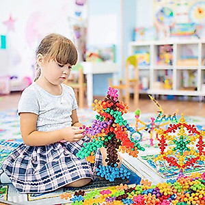 TOMYOU 200 Pieces Building Blocks Kids STEM Toys Educational Building Toys Discs Sets Interlocking Solid Plastic for Preschool Kids Boys and Girls Aged 3+, Safe Material Creativity Kids Toys