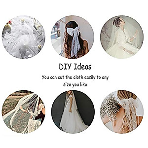 Table Runner Wedding Arch Decorations Table Line Bridal Shower Decor Fabric Romantic Pearl Lace Tablecloth for Events Embroidered Sheer Wrinkle Free White Dessert Table Cloth Chiffon Tulle White