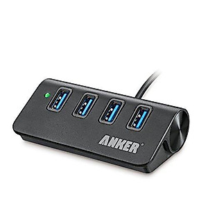 Anker 4-Port USB 3.0 Unibody Aluminum Portable Data Hub with 2ft USB 3.0 Cable for Macbook, Mac Pro / mini, iMac, XPS, Surface Pro, Notebook PC, USB Flash Drives, Mobile HDD and More