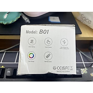 Amouhom LED Wall Sconce with Remote Touch Control Wall Mounted Night Light 5 Brightness Levels &7 Colors with 2500 mAh Battery 360° Rotating Bedside Lamp for Bedroom Living Room (White)