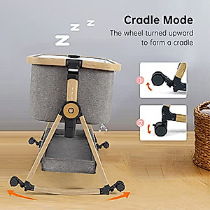 Maydolly Baby Bedside Sleeper, Portable Baby Crib Baby Bed with Breathable Net and Sheet, Adjustable Bassinet for Infants (Grey)