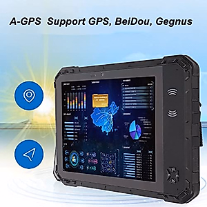 8 Inch Rugged Tablet, 1280 x 800 IPS Touch Screen, 4GB RAM 64GB ROM, Android11, 10000mAh Battery, BT 5.0, WiFi, with NFC Function, 4G Dual SIM, IP68 Waterproof, Black