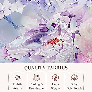 YIYEA Floral Queen Sheet Set - 1800 Thread Count Brushed Microfiber Floral Bed Sheets for Queen Size Bed - Extra Soft, Deep Pocket, Shrinkage and Fade Resistant - 4 Piece Set (Queen)