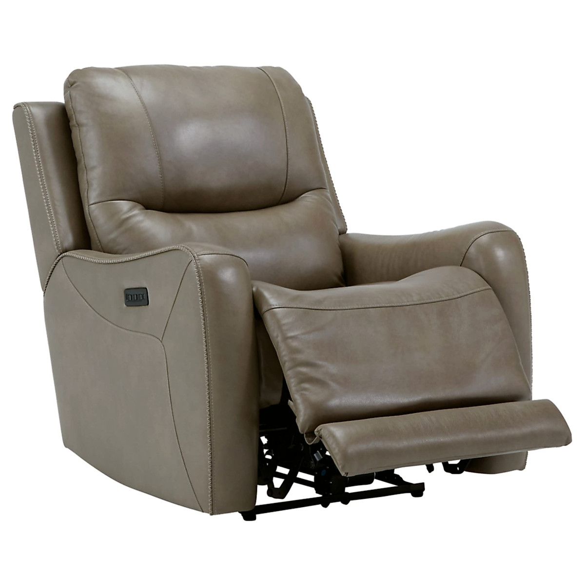 Signature Design by Ashley Galahad Zero Wall Recliner with Power Headrest, Brown