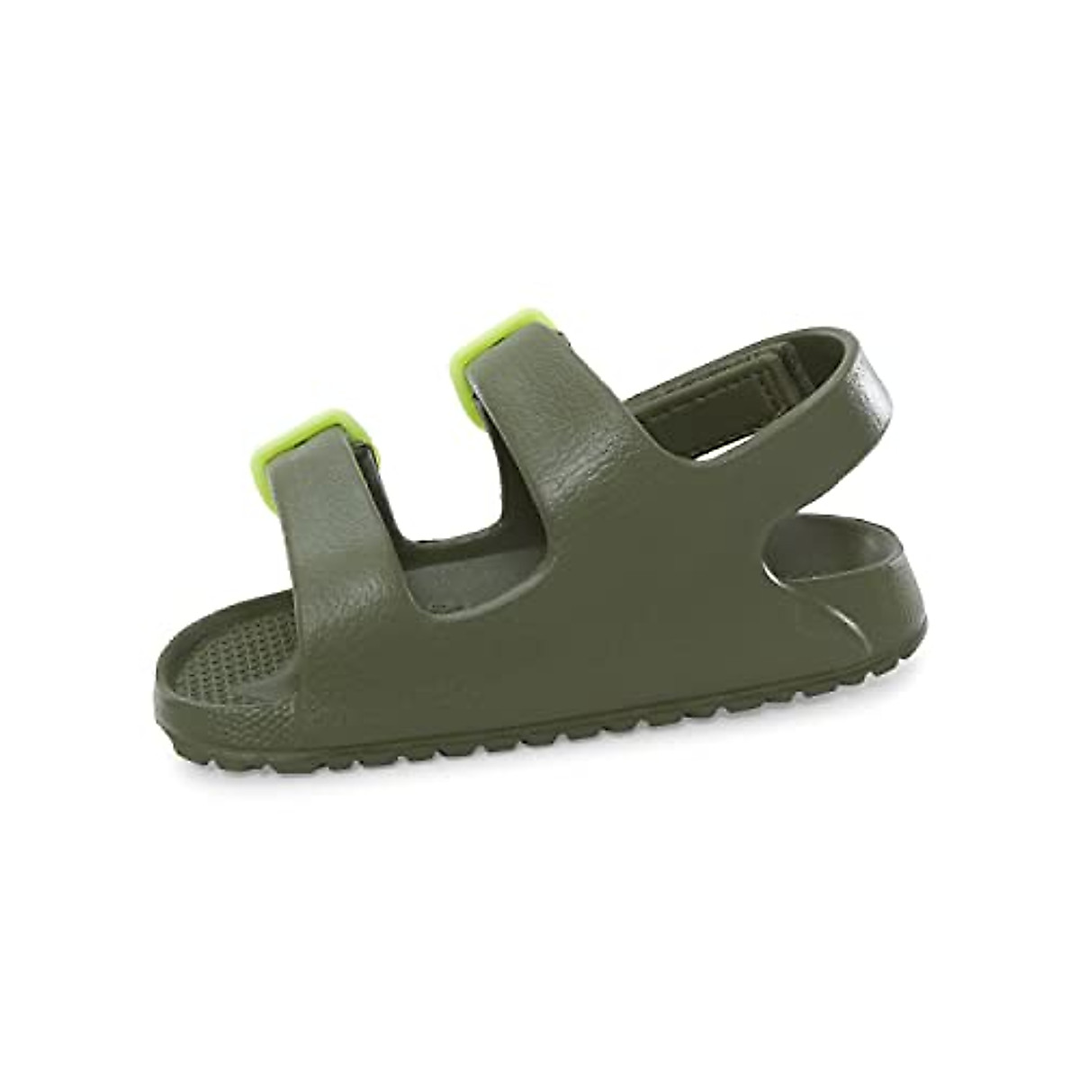 OshKosh B'Gosh Boy's Rivar Sandal, Olive/Lime, 7 Toddler