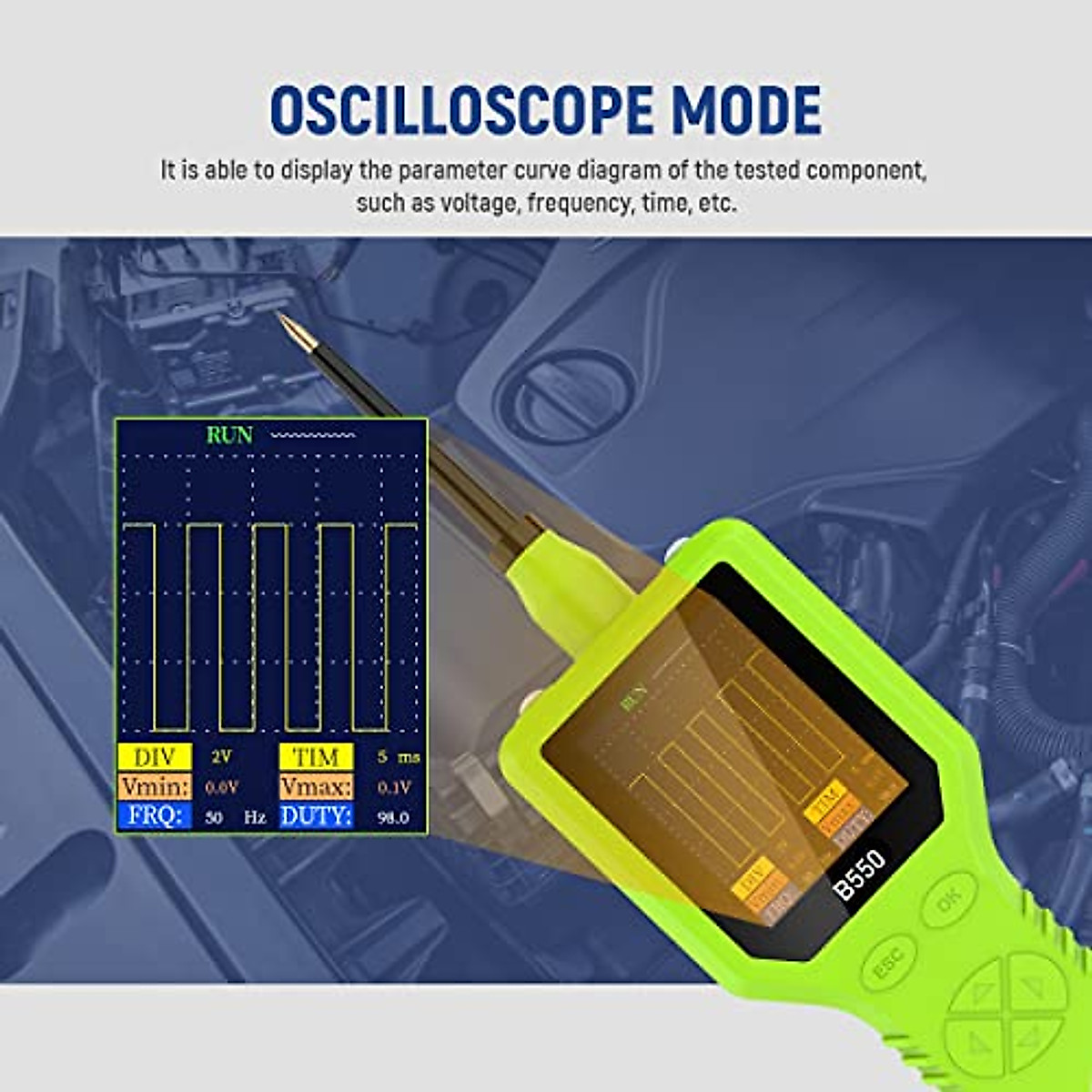 MR CARTOOL Circuit Tester B550 12V 24V Automotive Power Circuit Probe Test Voltage Activating Components Tool for Vehicle Motocycle