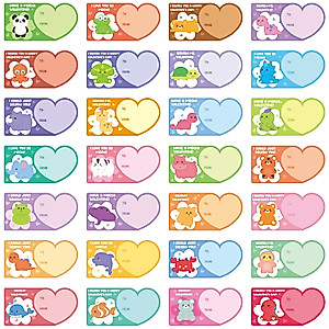 SURCVIO 28 Pack Valentines Day Gifts for Kids, Mochi Squishies Party Favor Set with Valentines Greeting Cards for Kids, Valentine's Day School Prize Party Favor, Classroom Exchange Gift Set