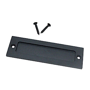 Orgerphy 7” Barn Door Handle Finger Pull Set (1 Pack) in Black | Heavy Duty Modern Simple Invisible Handle for Gates Garages Sheds Barn Door, Pocket Door | with Flat Bottom Easy to Install