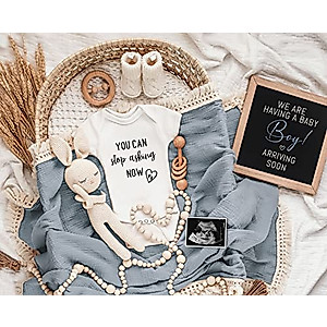 Funny Pregnancy Announcement Gift for Grandparents to be, "You can stop asking" Baby Coming Soon Reveal idea for Grandma, Grandpa, Dad, Husband, Aunt, Uncle, or Family