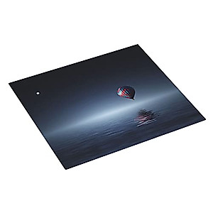 hot air balloon at night Printed Drying Mat For Kitchen Ultra Absorbent Microfiber Dishes Drainer Mats Non-Slip Silicone Quick Dry Pad - 18 X 16inch