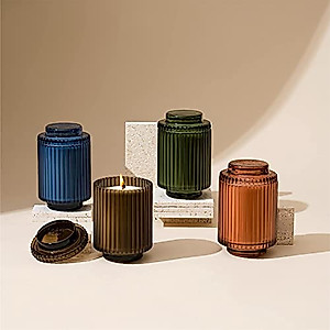 LA JOLIE MUSE Woody Jasmine Candles for Home Scented - Luxury Jar Candles with Aesthetic Glass, Mothers Day Gifts Candles for Women, 80 Hours Long Burning