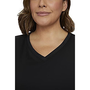 Healing Hands Yoga Scrubs Top for Women Purple Label 2 Pocket V-Neck Women's Scrub Top 2245 Juliet Black L