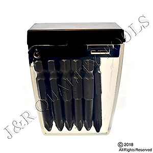 16 Pc 2" PH2 Phillips Insert Quick Change S2 Bits W/CASE