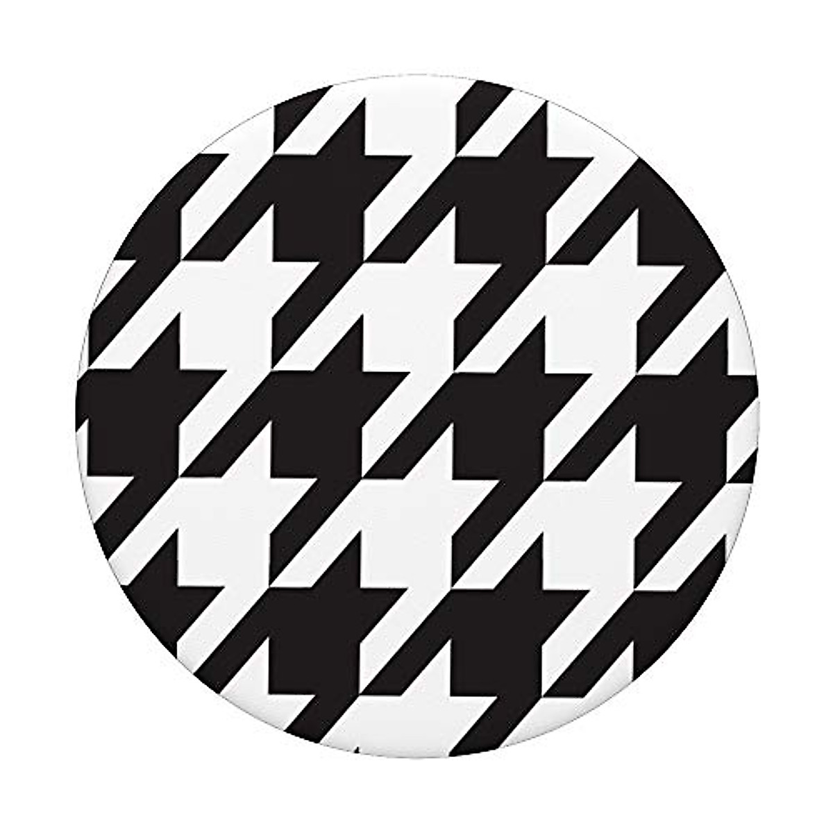 Houndstooth Black and White Pattern Print PopSockets PopGrip: Swappable Grip for Phones & Tablets